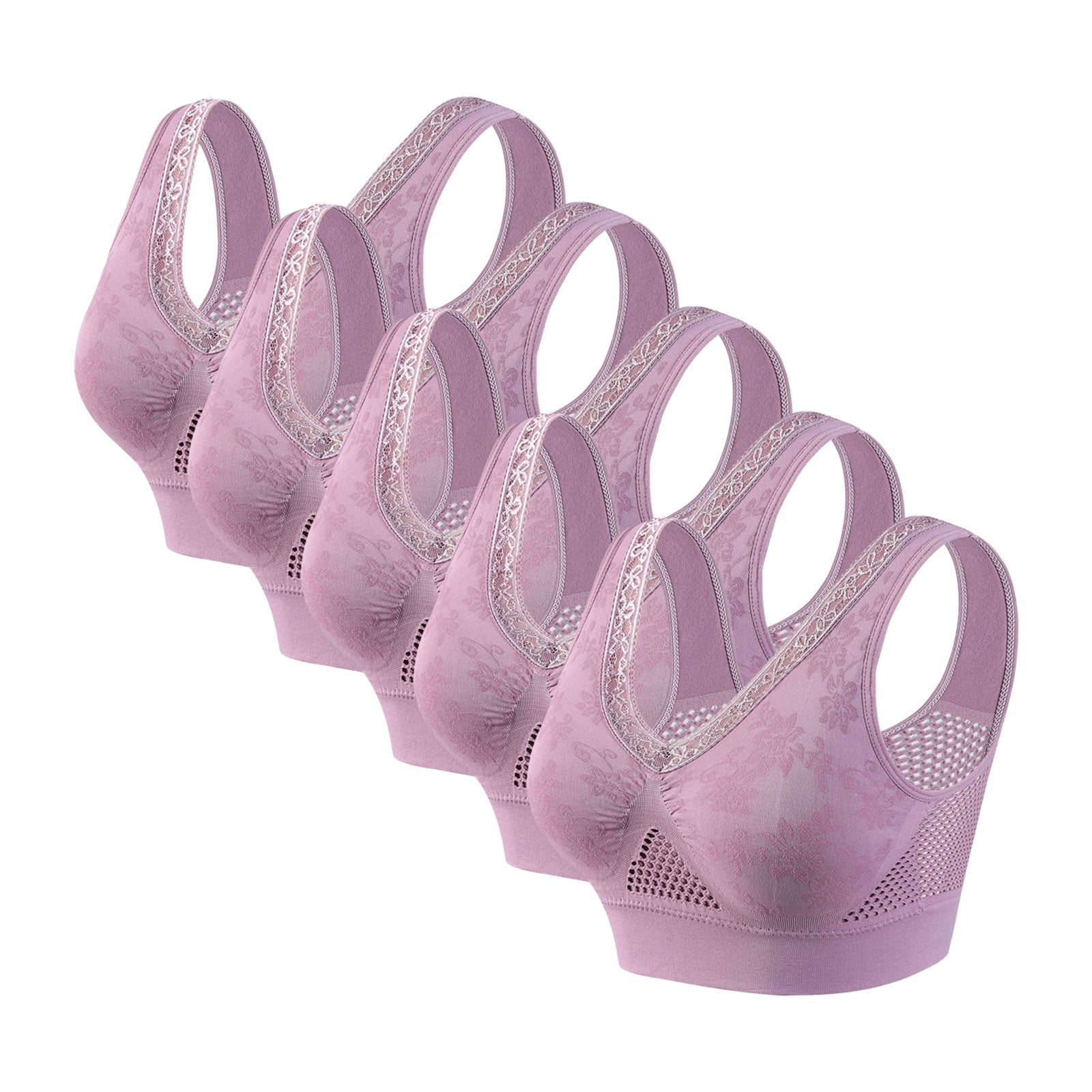 Gytharion 5-Pack Women's Gathering Push Up Underwear Bras Fashion ...