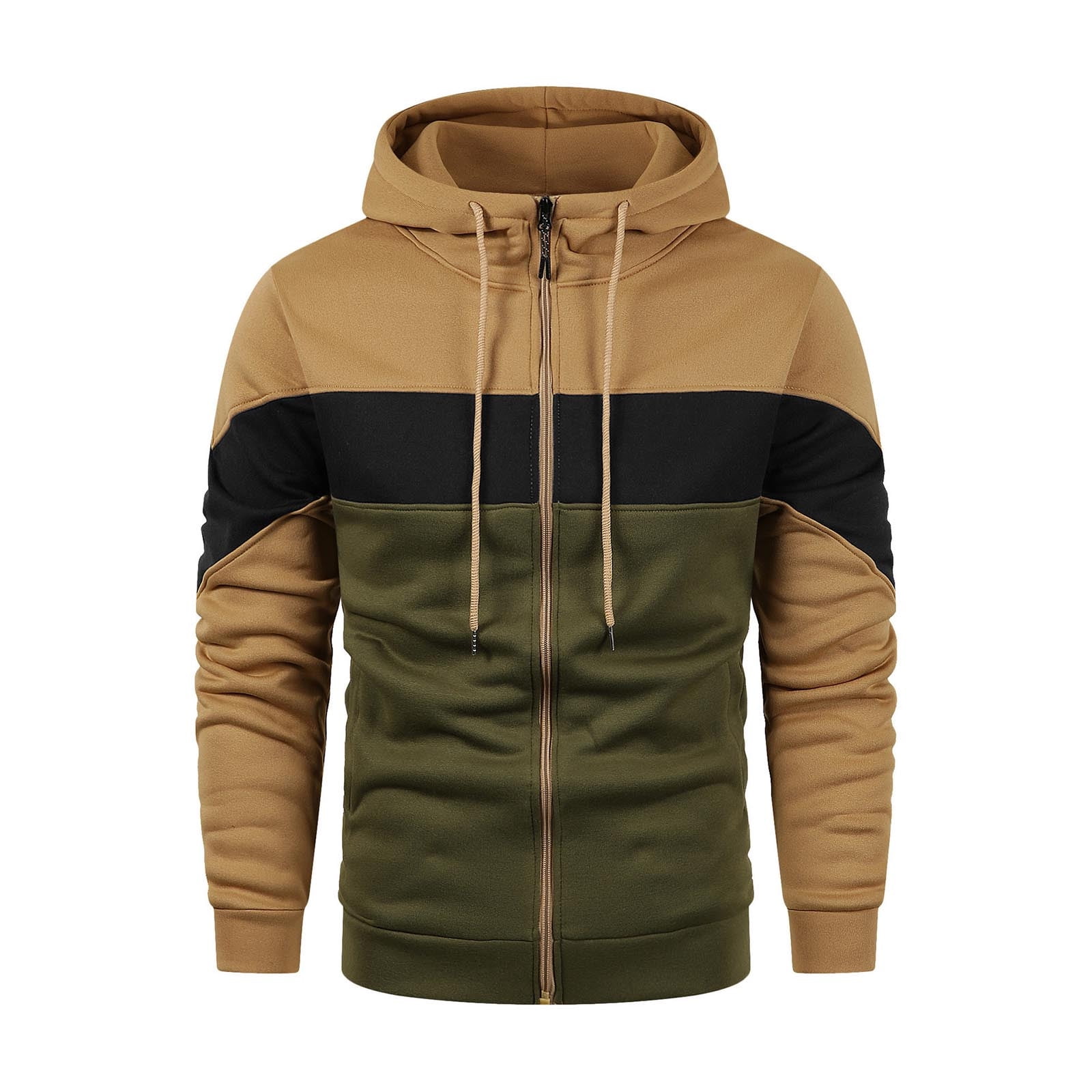 Gytharion Men's Gym Workout Hooded Jackets Plus Size Full Zip Color ...