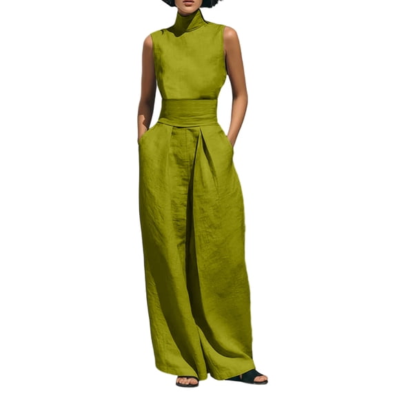 Gytharion Outfits for Women Summer Cotton Linen Casual 2 Piece Sets ...