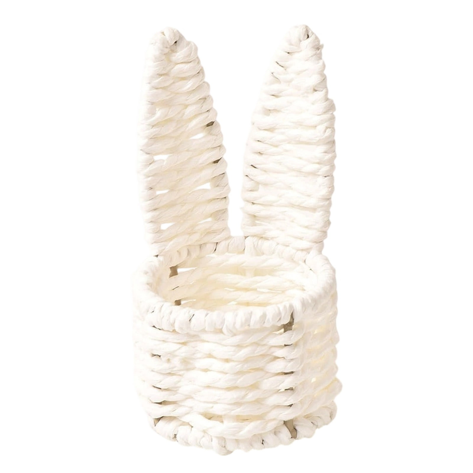 Gytml Easter Bunny Woven Basket Hand Woven Rabbit Ears Mini Storage For ...