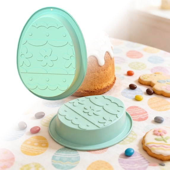 Gytml Easter Egg Cake Pans, Easy To Unmold Silicone Large Shaped Easter ...
