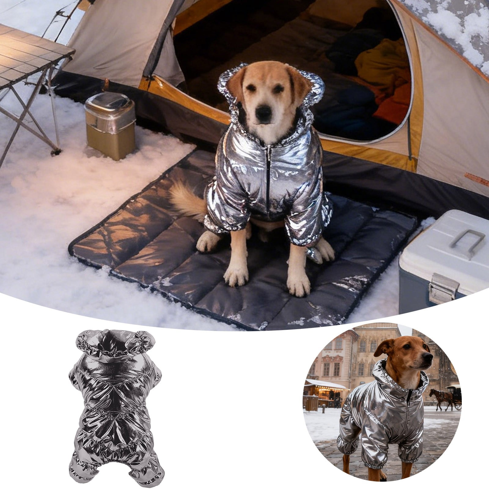 Gytml Waterproof Dog Coat, Warm Dog Jacket, Fullbody Winter Coat ...