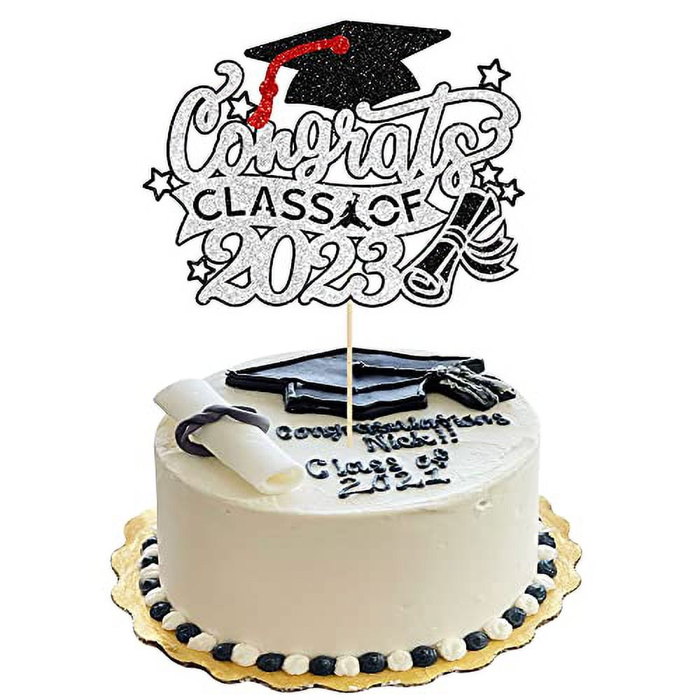 Gyufise 1 Pack Graduation Cake Topper Congrats Grad Class of 2023 Cake ...