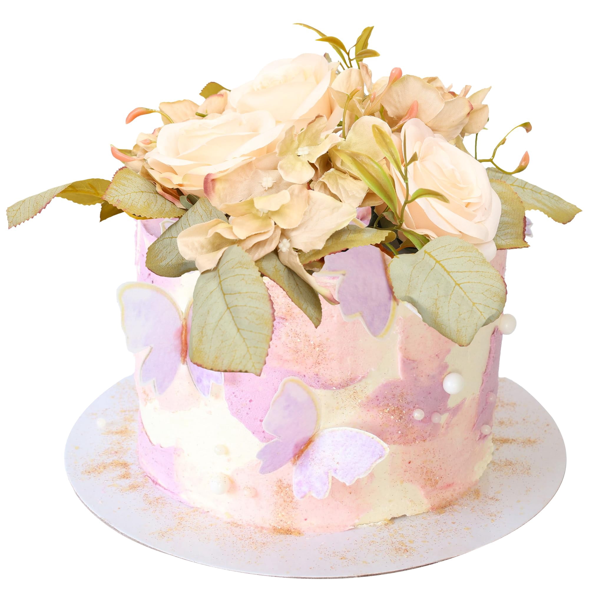 Gyufise 1 Pack Rose Flower Wreath BSL1 Cake Topper Handmade Wedding ...