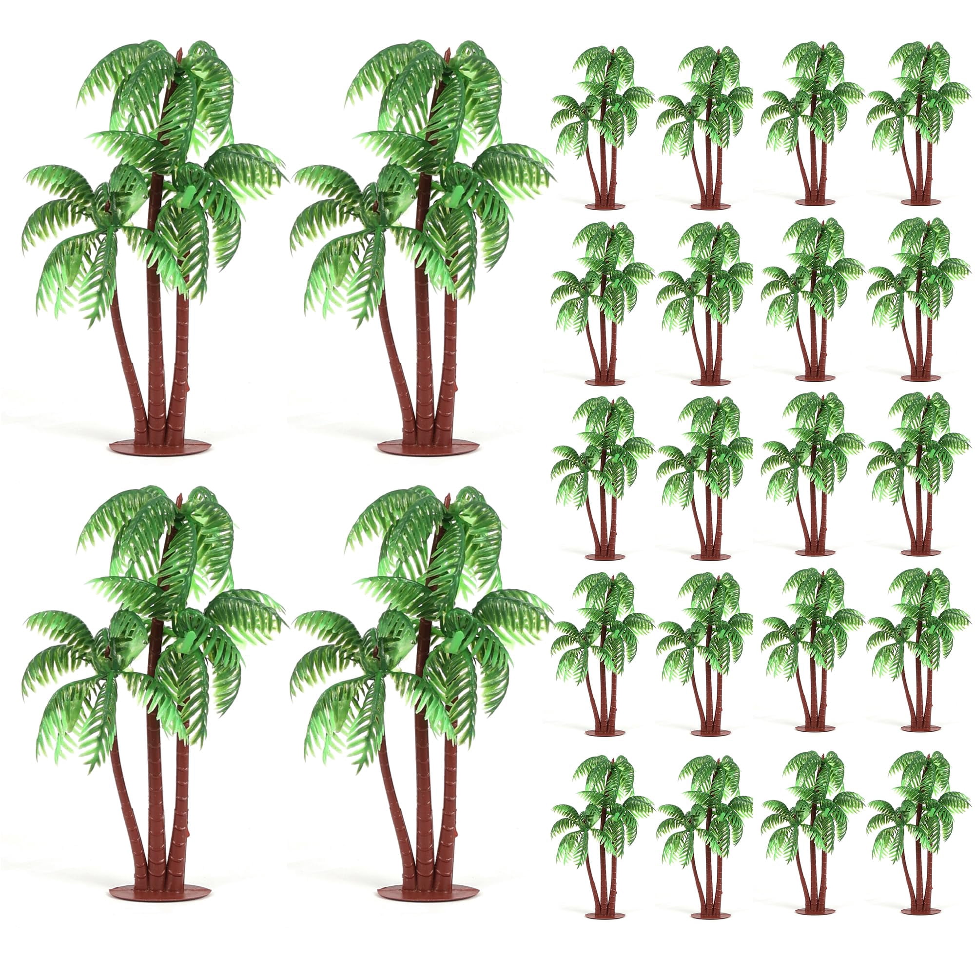 Gyufise 10 Pieces Plastic Green Palm RST1 Tree Coconuts Toppers ...