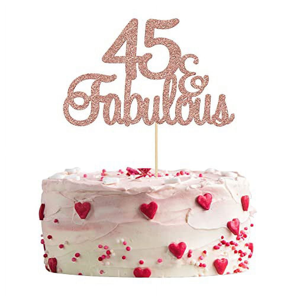 Gyufise 1Pcs 45 & Fabulous Cake Toppers Rose Gold 45 and Fabulous Cake ... Gyufise 1Pcs 45 & Fabulous Cake Toppers Rose Gold 45 and Fabulous Cake ...