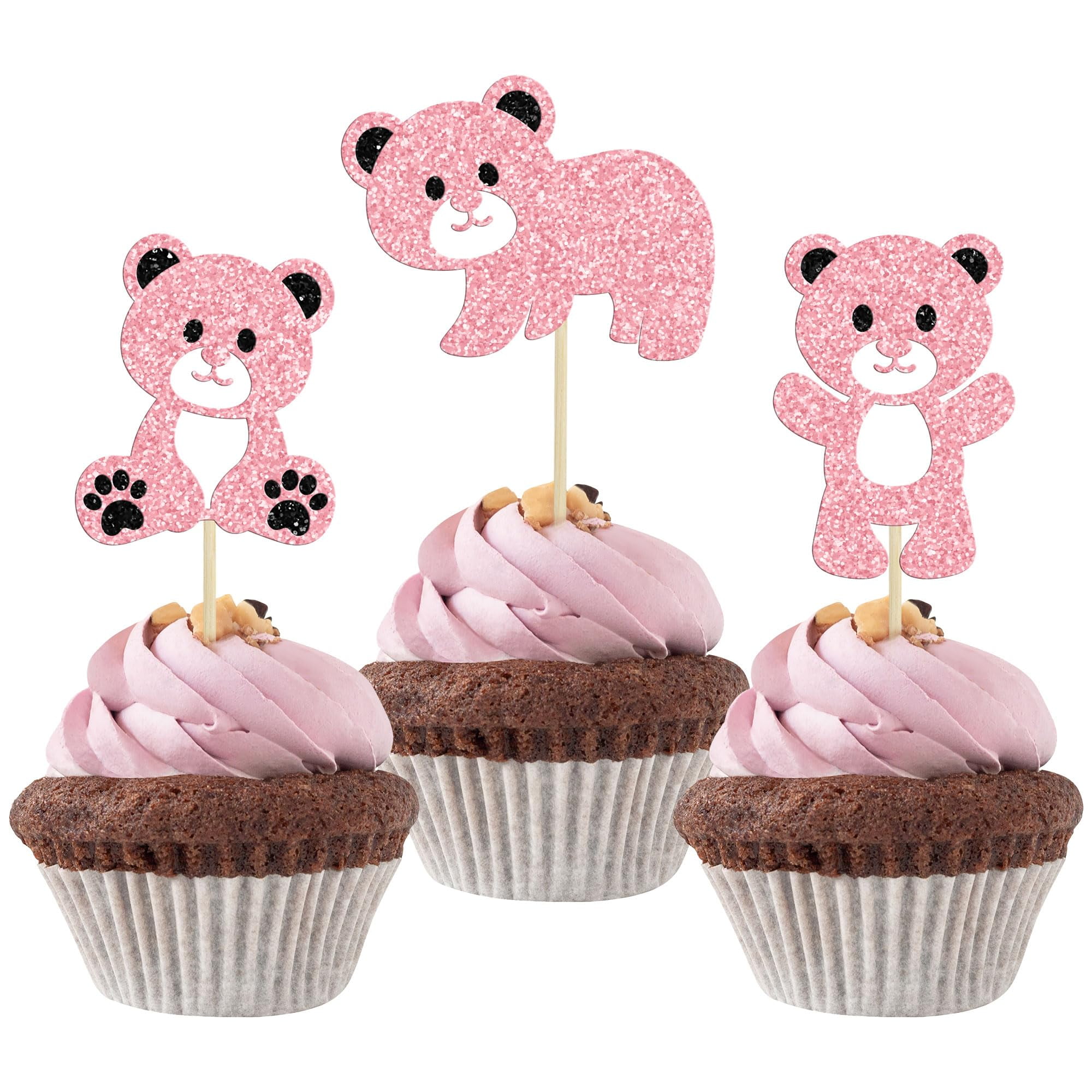 Gyufise 24Pcs Bear Baby Shower Birthday Party Decorations We Can Bearly ...