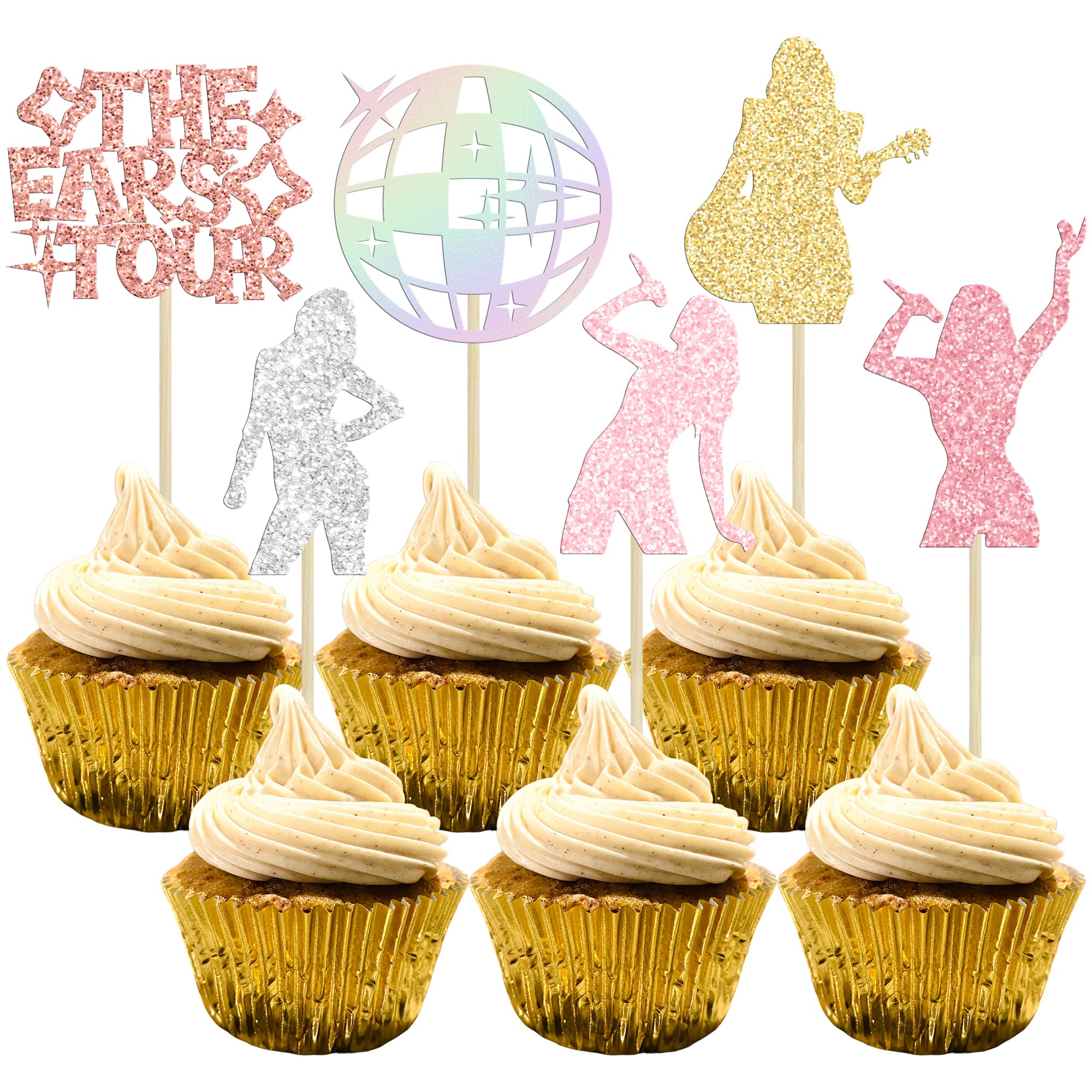Gyufise 24Pcs Music TWE5 Singer Cupcake Toppers Popular Singer Cupcake ...