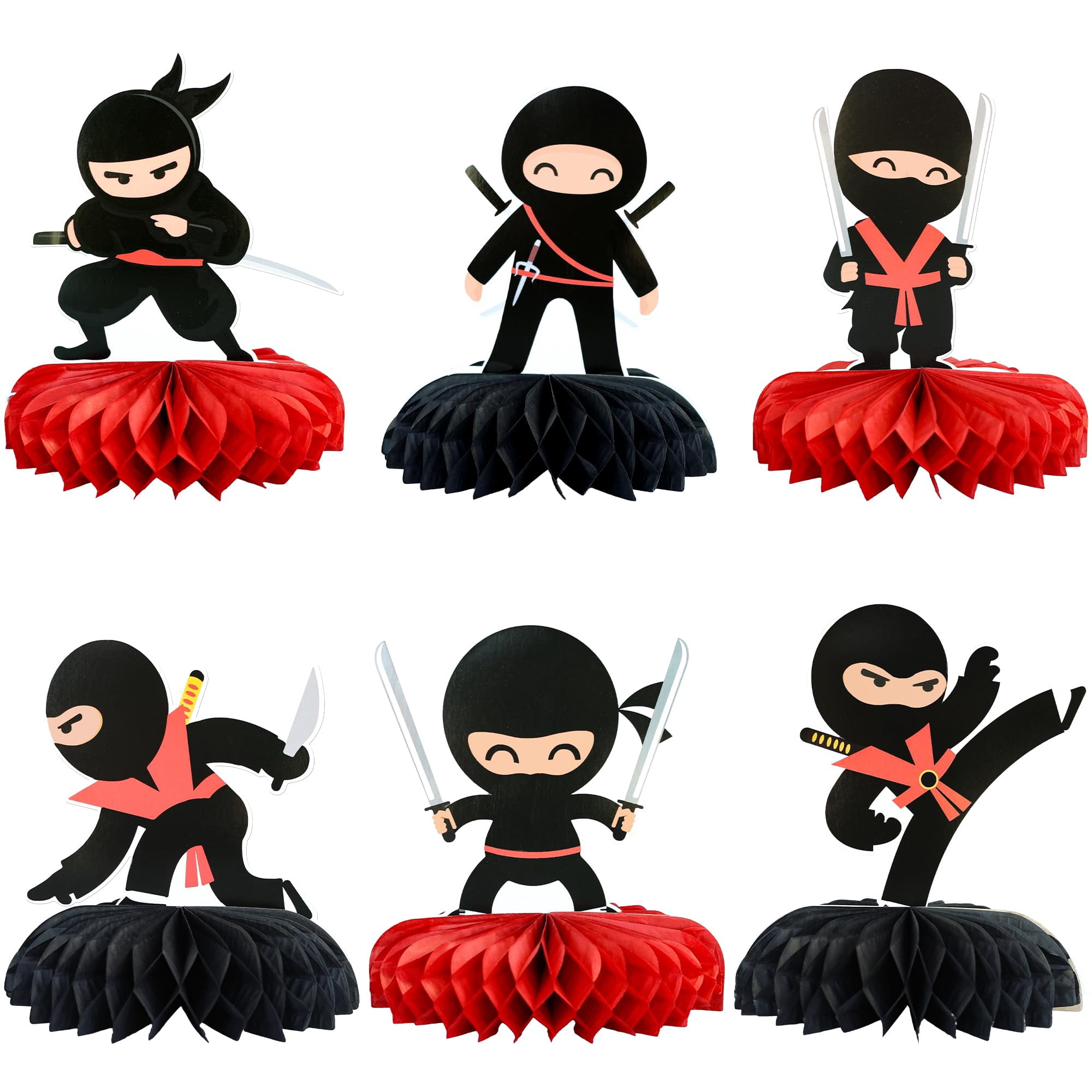 Gyufise 6Pcs Ninja Party DHF10 Honeycomb Table Centerpiece Double Arts ...