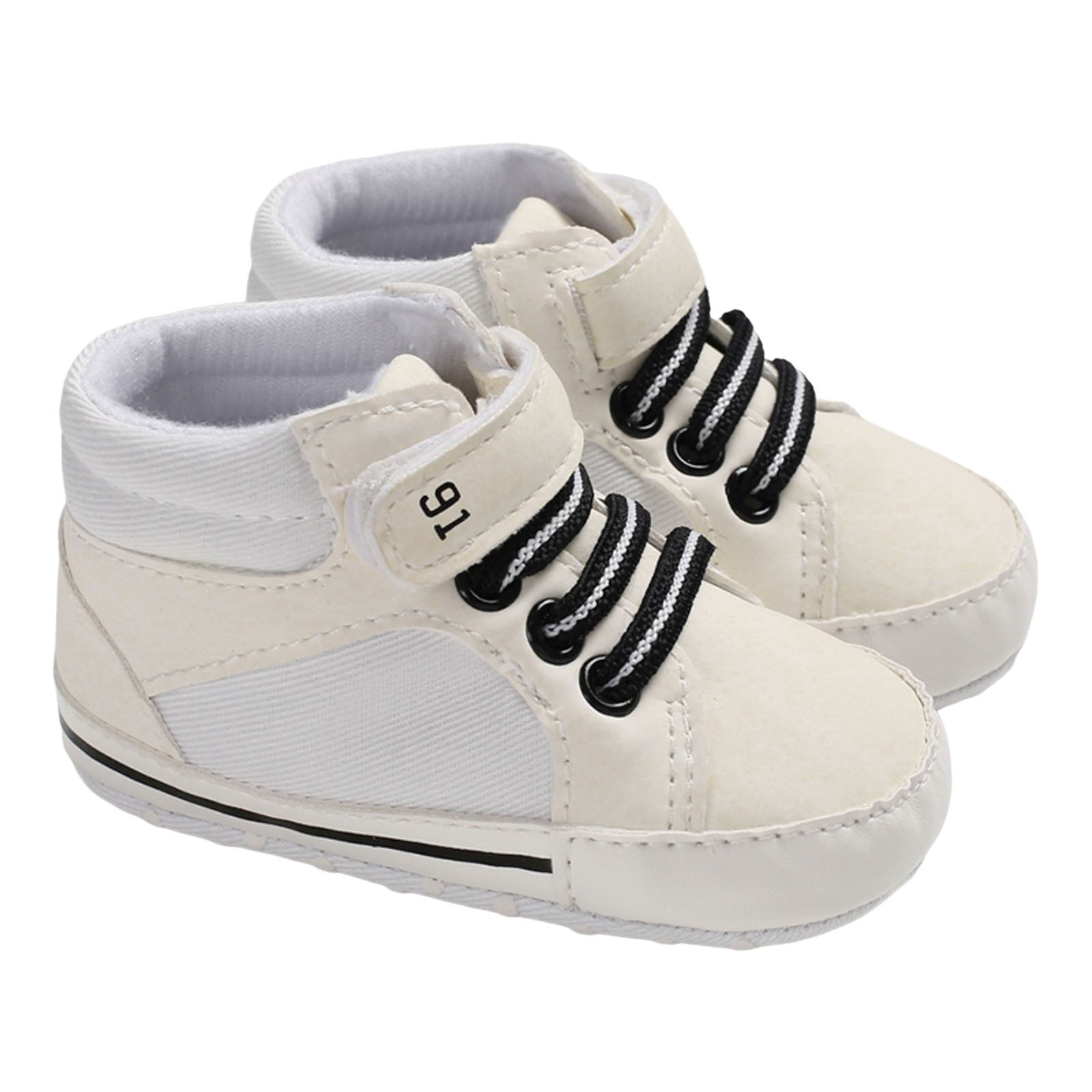 Gyujnb Baby First Walkers High Top Sneakers Soft Sole Breathable ...