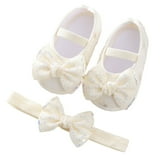 Gyujnb Baby Shoes Soft Sole Toddler Shoes Pearl Dress Flower Princess ...