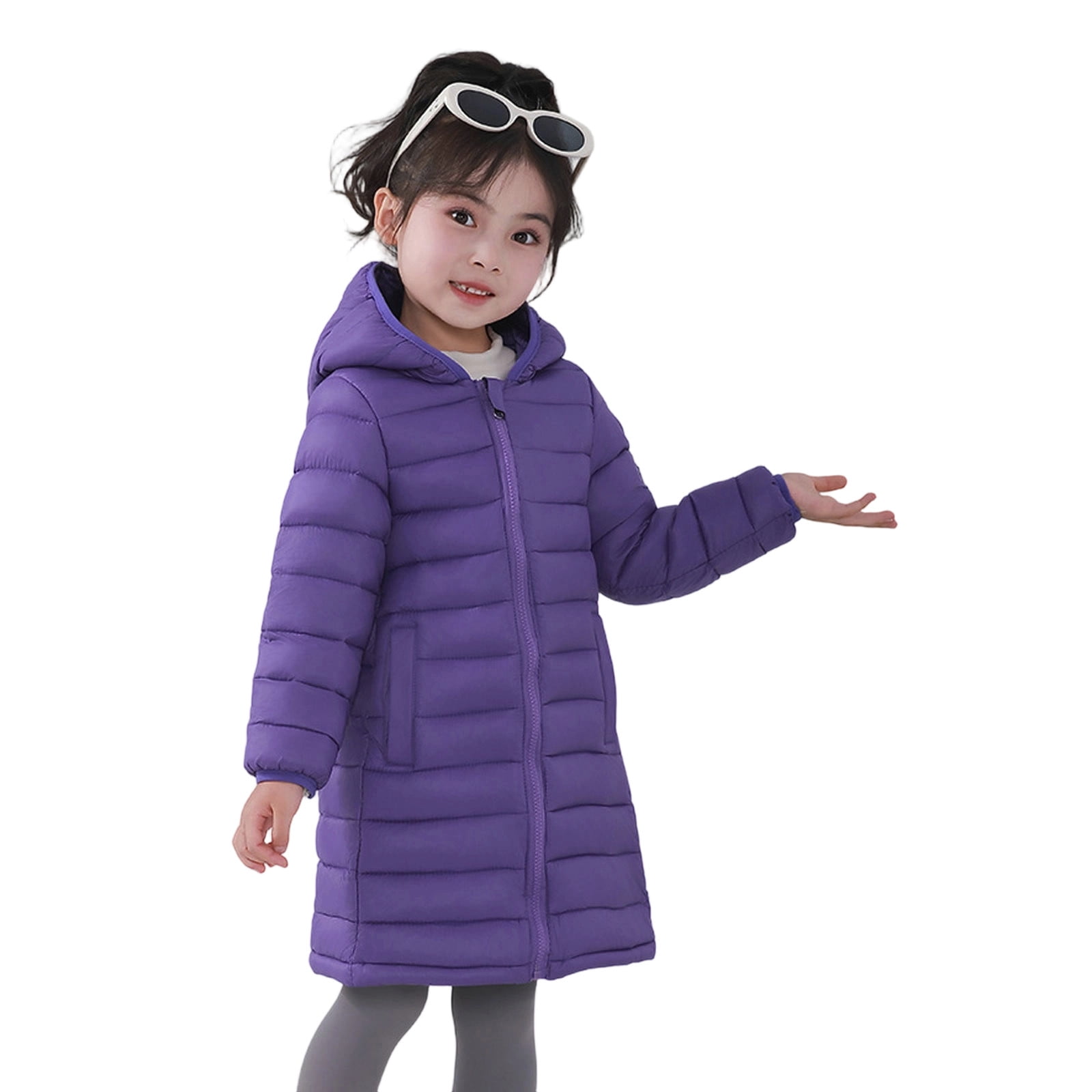 Gyujnb Girls Winter Jacket, Girls Down Jacket Extra Warm Long Padded ...