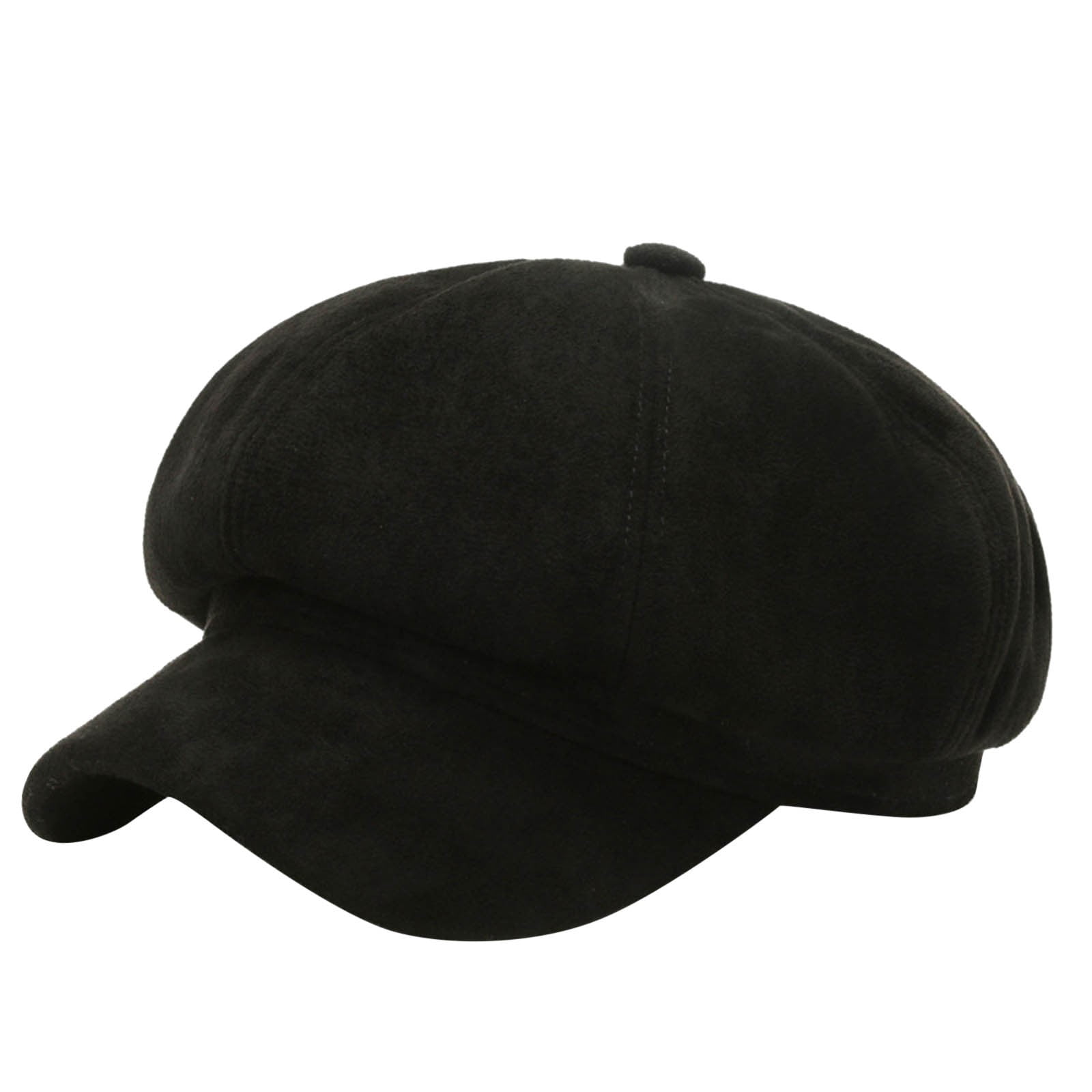 Gyujnb Solid Color Eight Panel Beret Hat for Small Face and Versatile ...