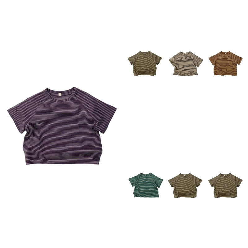 Gyujnb Toddler Short Sleeve Crew Neck Striped Casual Tee Tops (Toddler ...