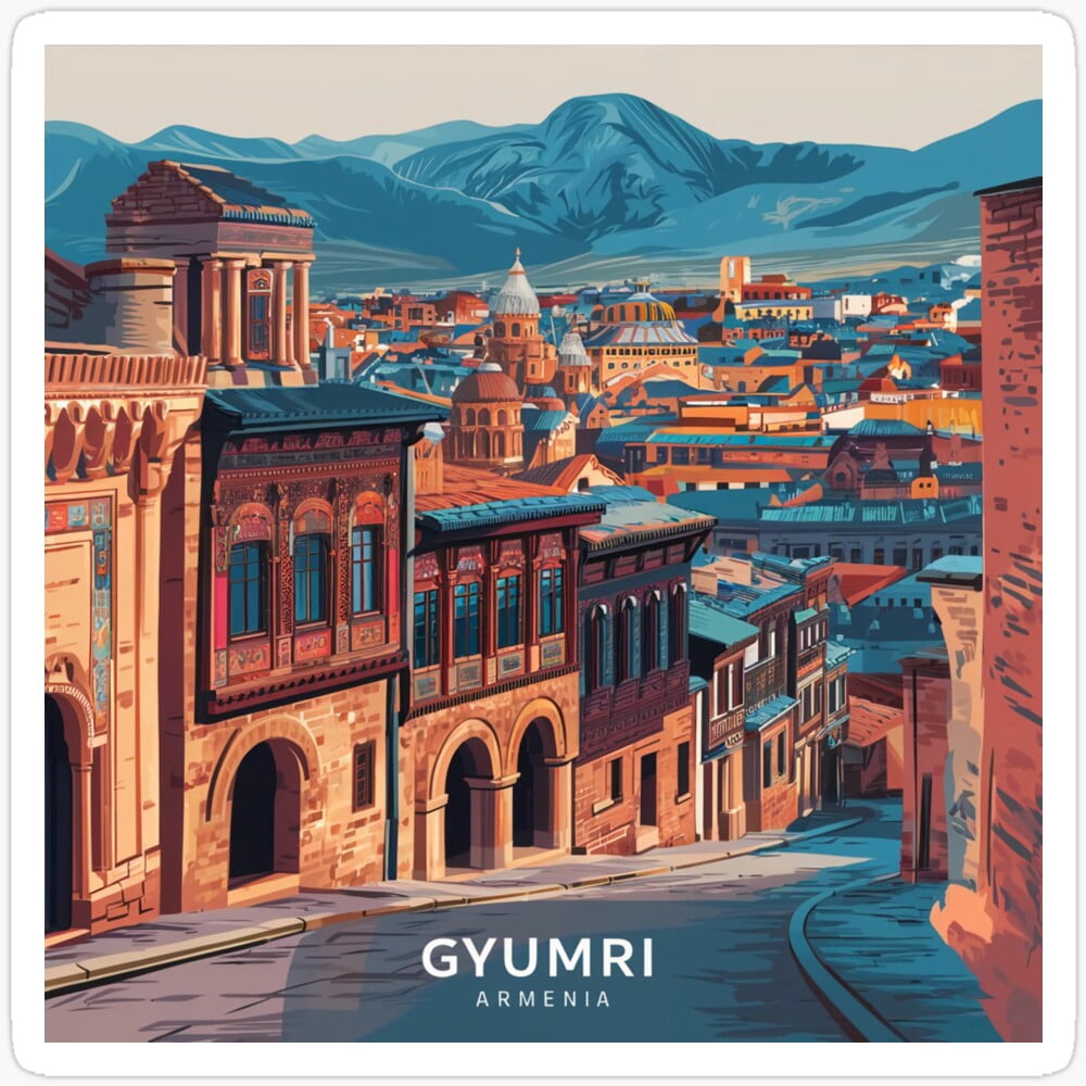 Gyumri,Armenia Sticker Phone Decal Water Bottle Stickers Car Decals ...