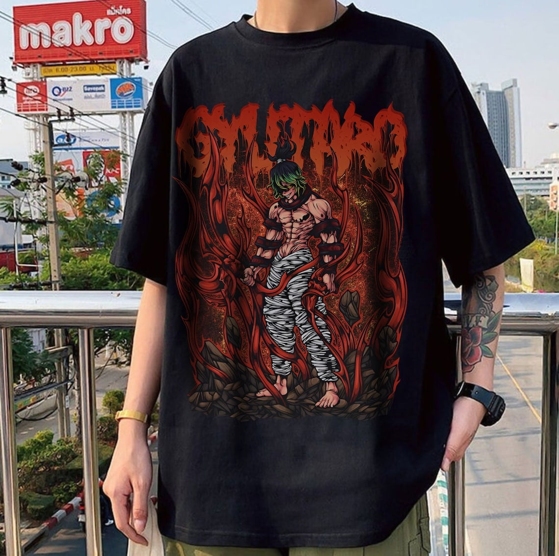 Gyutaro Demon T-shirt, Kimetsu no Yaiba Manga Anime, Demon Slayer Shirt ...