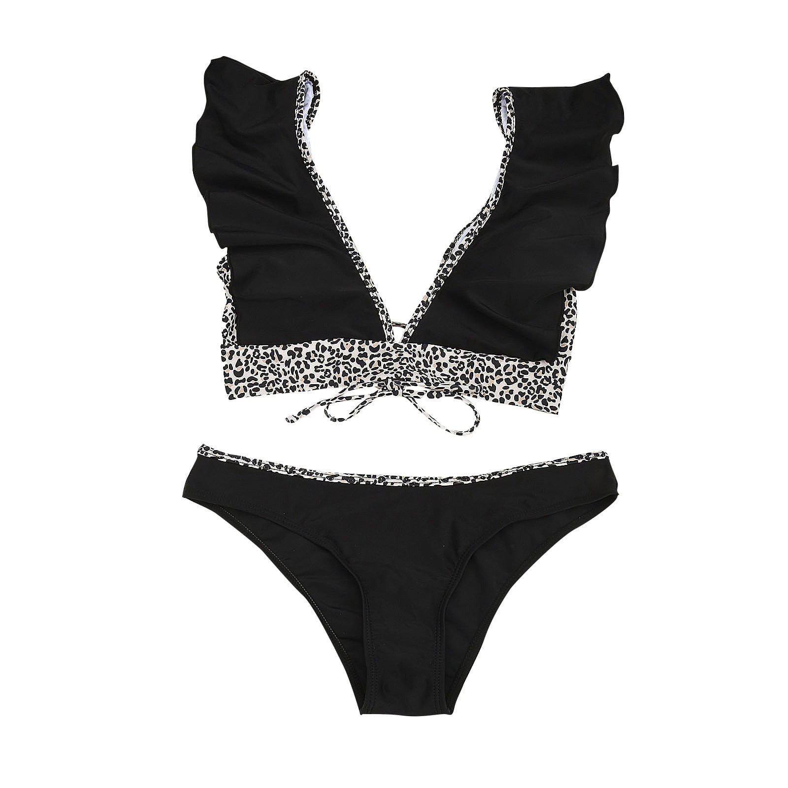 Gzea Bathing Suits Women Print Sexy Push Up Padded Bra Beach Bikini Set