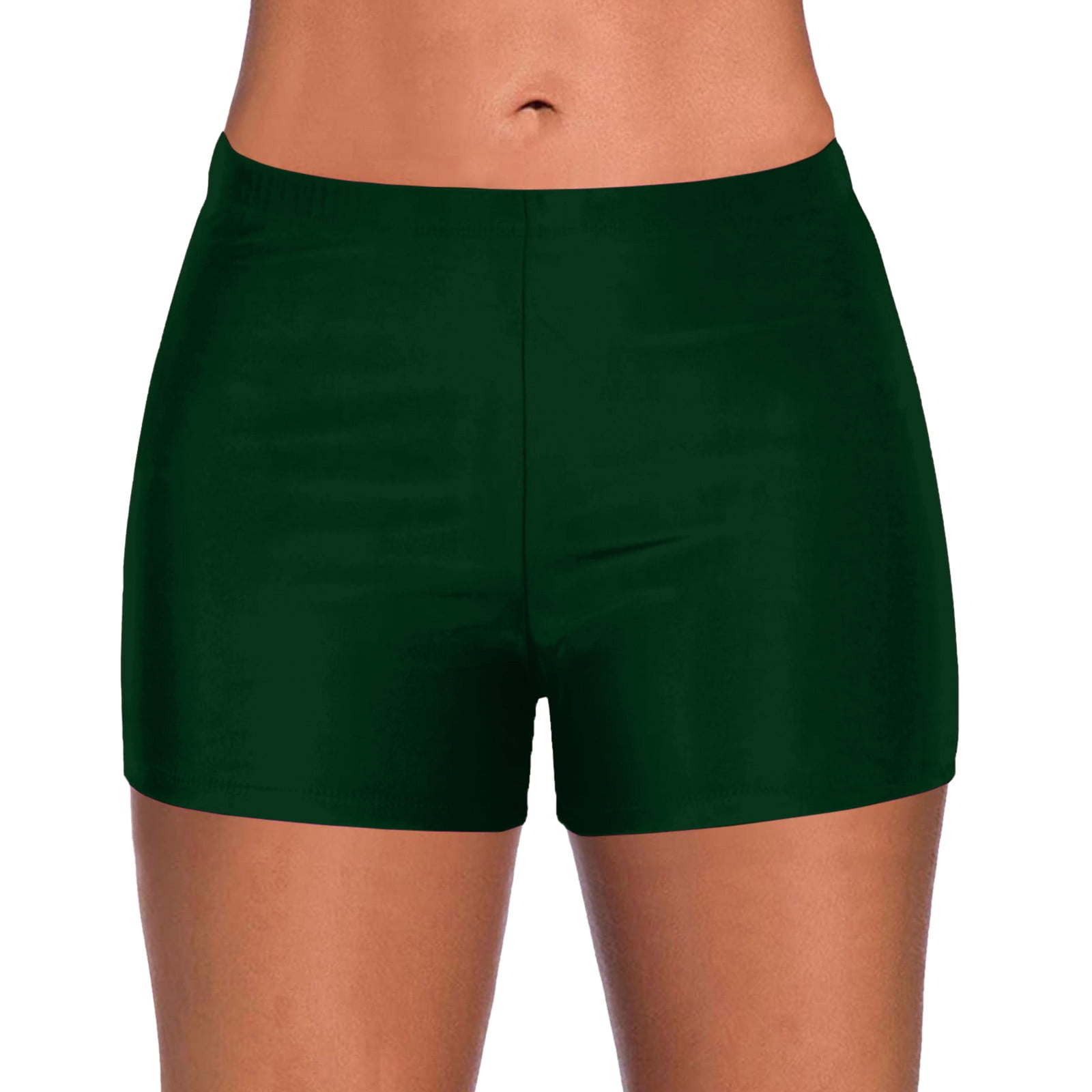 Gzea Bikini With Shorts Women Plus Size High Waist Bikini Bottoms Swim
