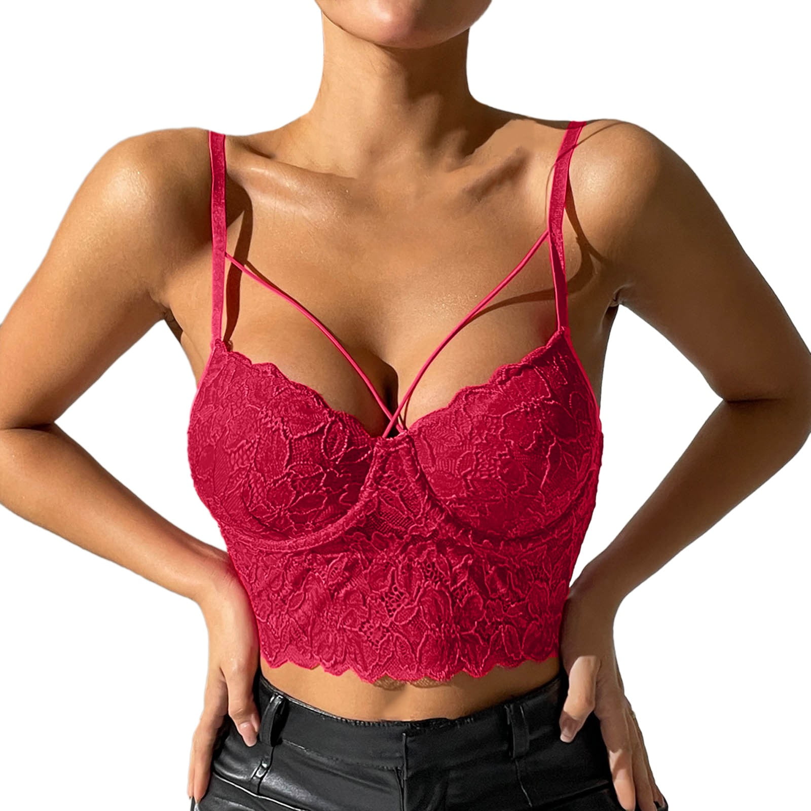 Gzea Cute Bras Womens Lace Sexy Beautiful Back Mesh Street Style Tube