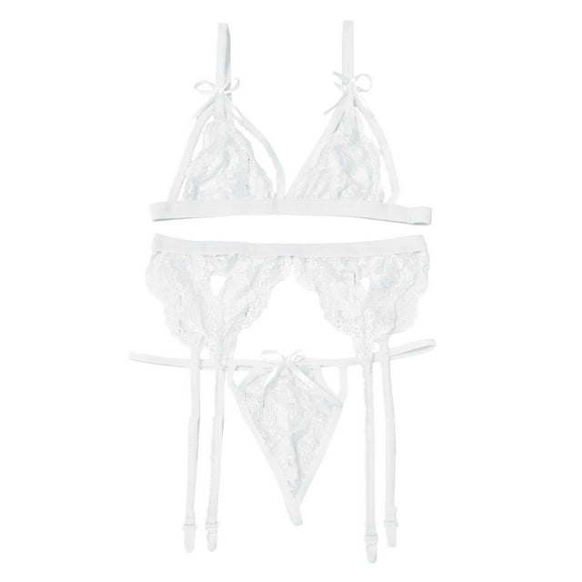 Gzea Ladies Lingerie Sexy Lace Strap Garter Belt Fashion Lingerie Set