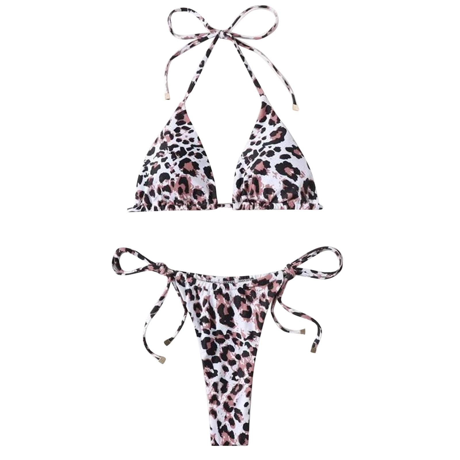 Gzea Plus Size Swimwear Womens Sexy Tie Dye Lace Up High Cut Leg Print