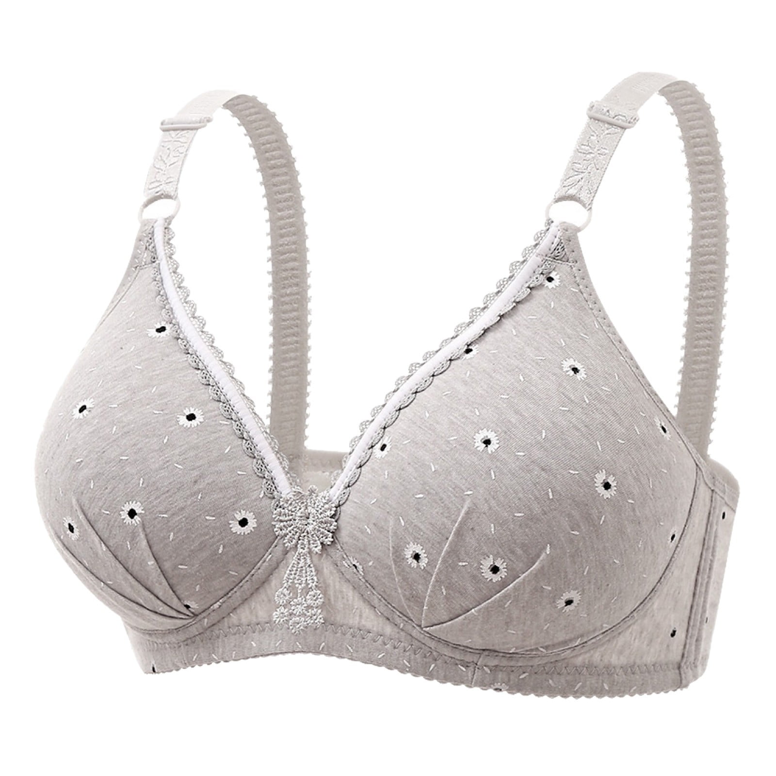 Gzea Push Up Bras For Women Front Side Buckle Lace Edge Without Steel ...