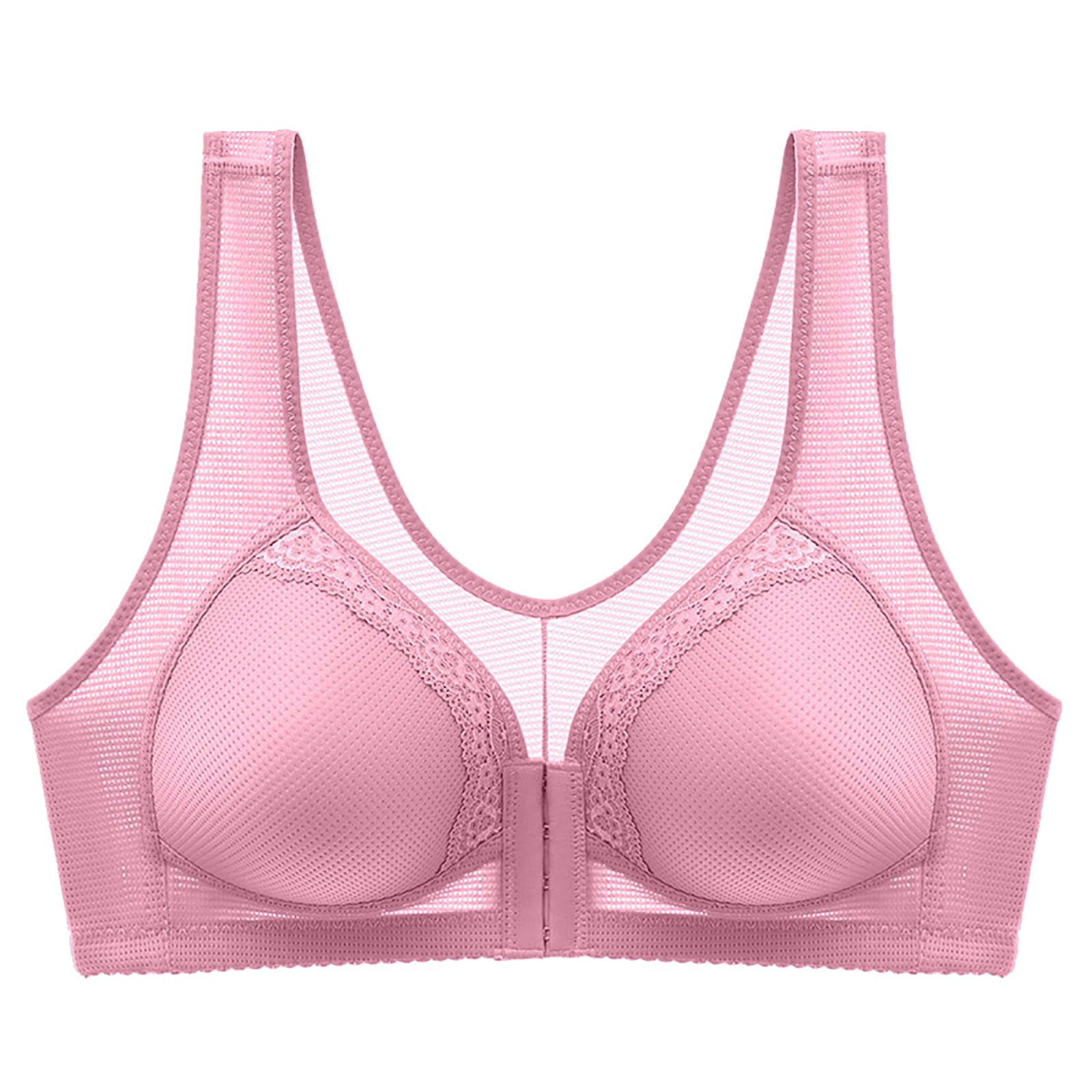 Gzea Seamless Bras Women Sexy Lace Front Buckle Underwear Without Rims ...