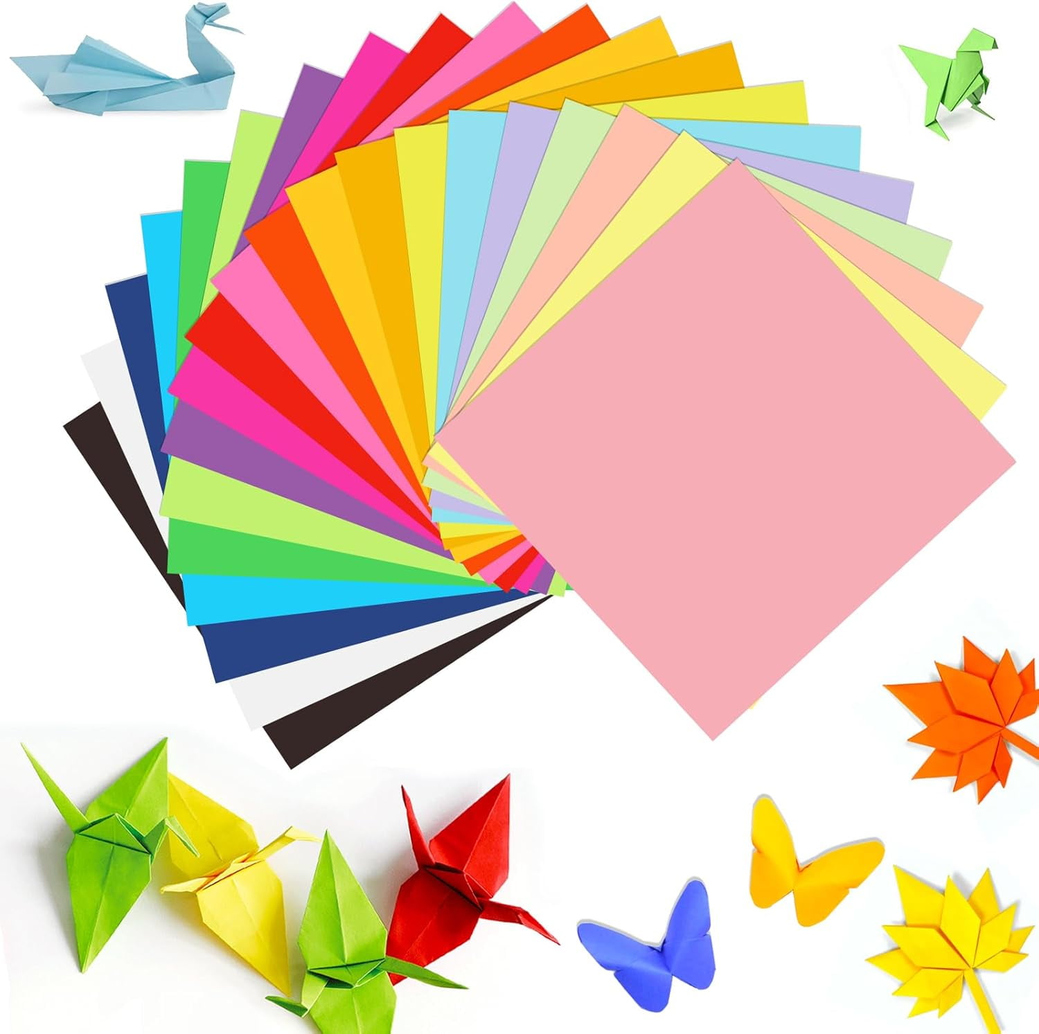 Gzkjswjs 100 Sheets Origami Paper DIY Paper Crafts Double Sided Square ...