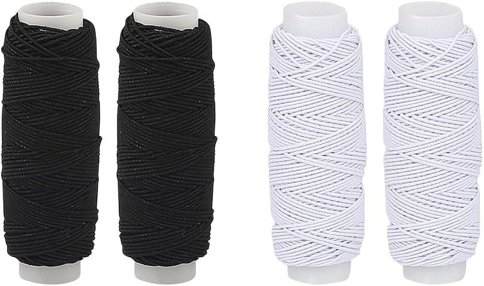 Gzkjswjs 4 Rolls 0.5mm Sewing Elastic Thread,Shirring Elastic Thread ...