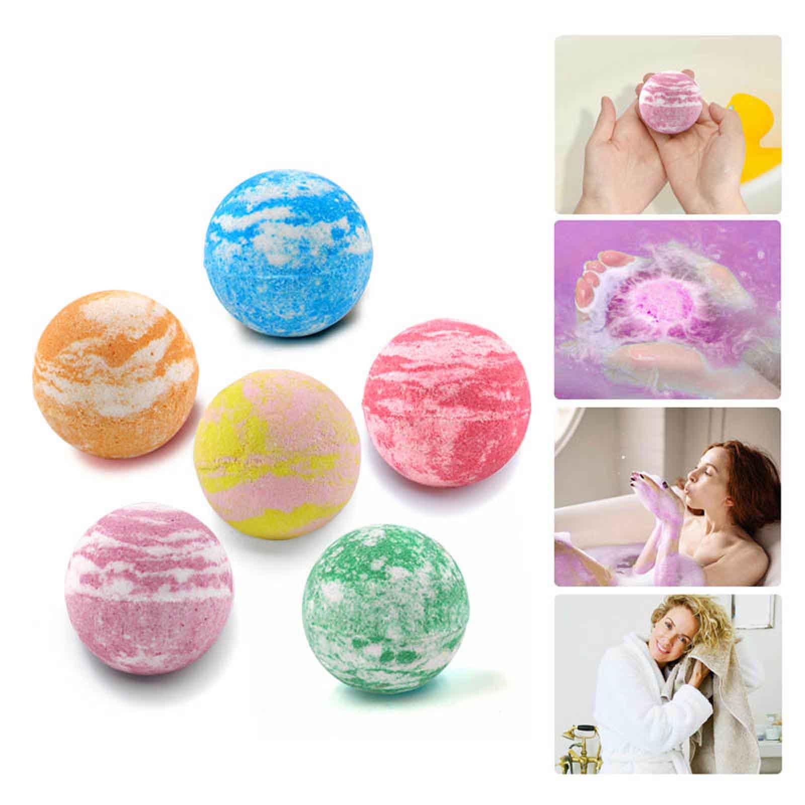 Gzwccvsn 6-Color Home Color Cleaning Bath Ball Essential Oil Skin Bath ...