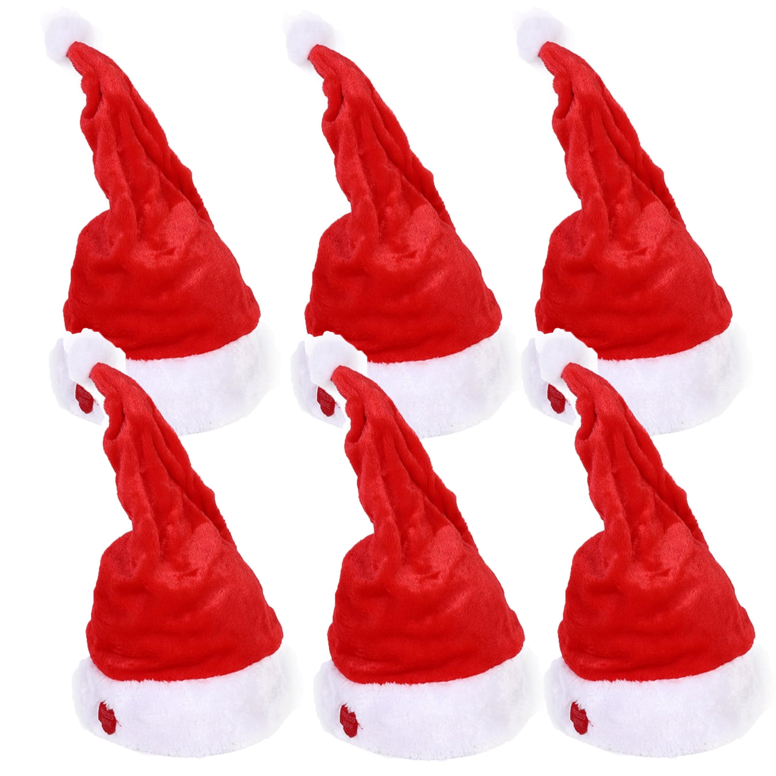 Gzwccvsn 6 Pcs Funny Christmas Hat Electric Santa Hats Swing Moving ...