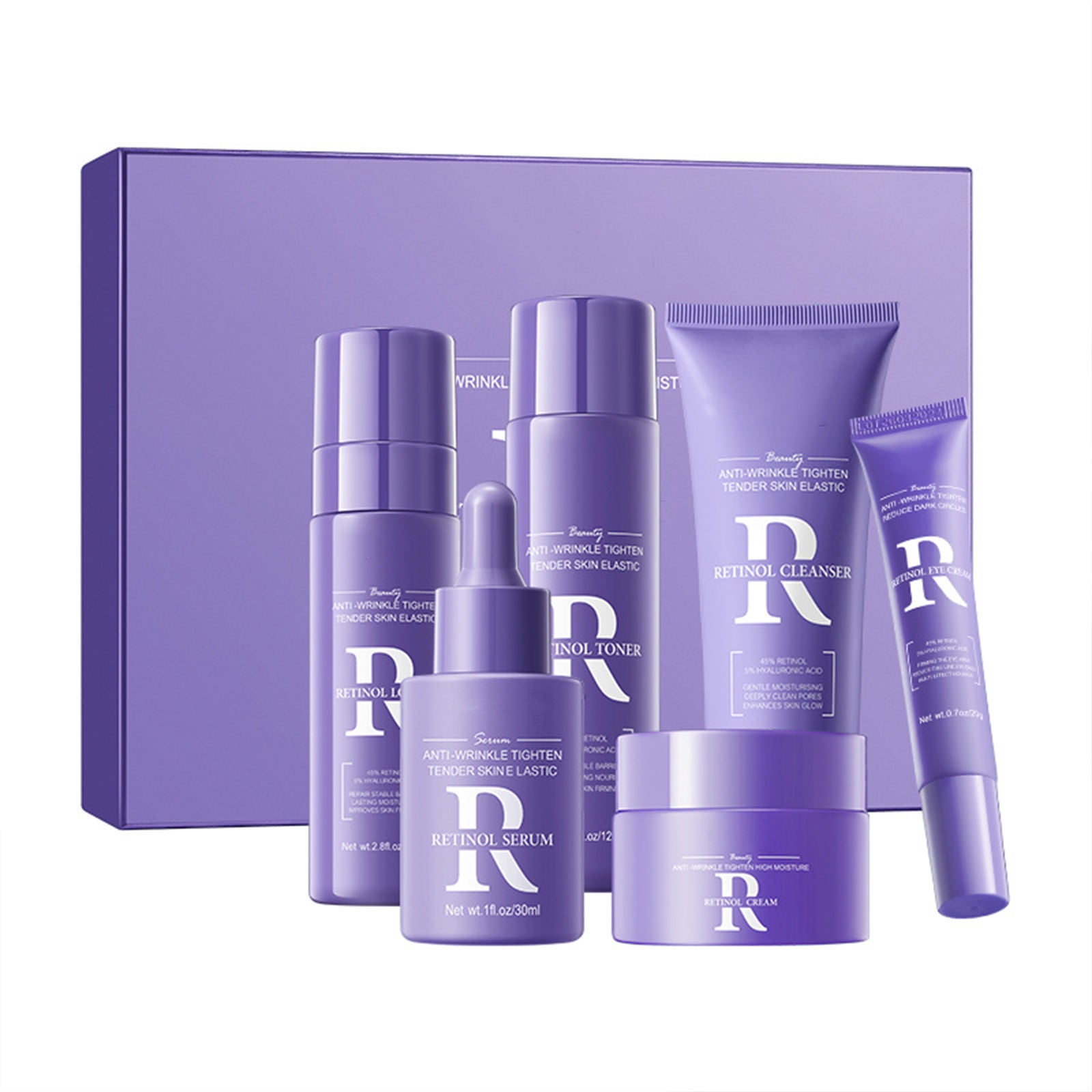 Gzwccvsn 6 Piece Hydrating Set With Retinol Face Care Kit Includes ...