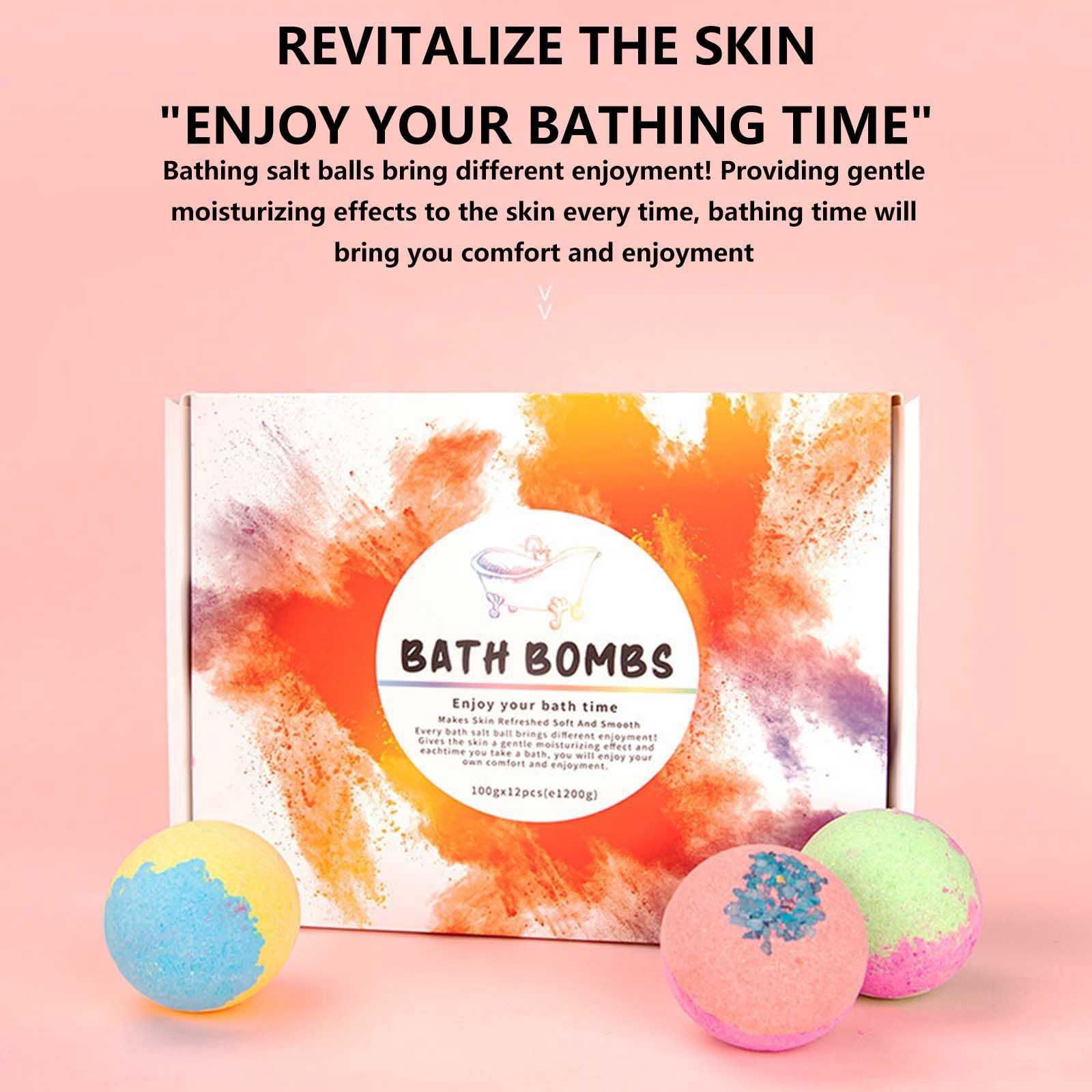 Gzwccvsn Bath Bombs for Women Relaxing Dried Flower Bath Ball Set 12 ...