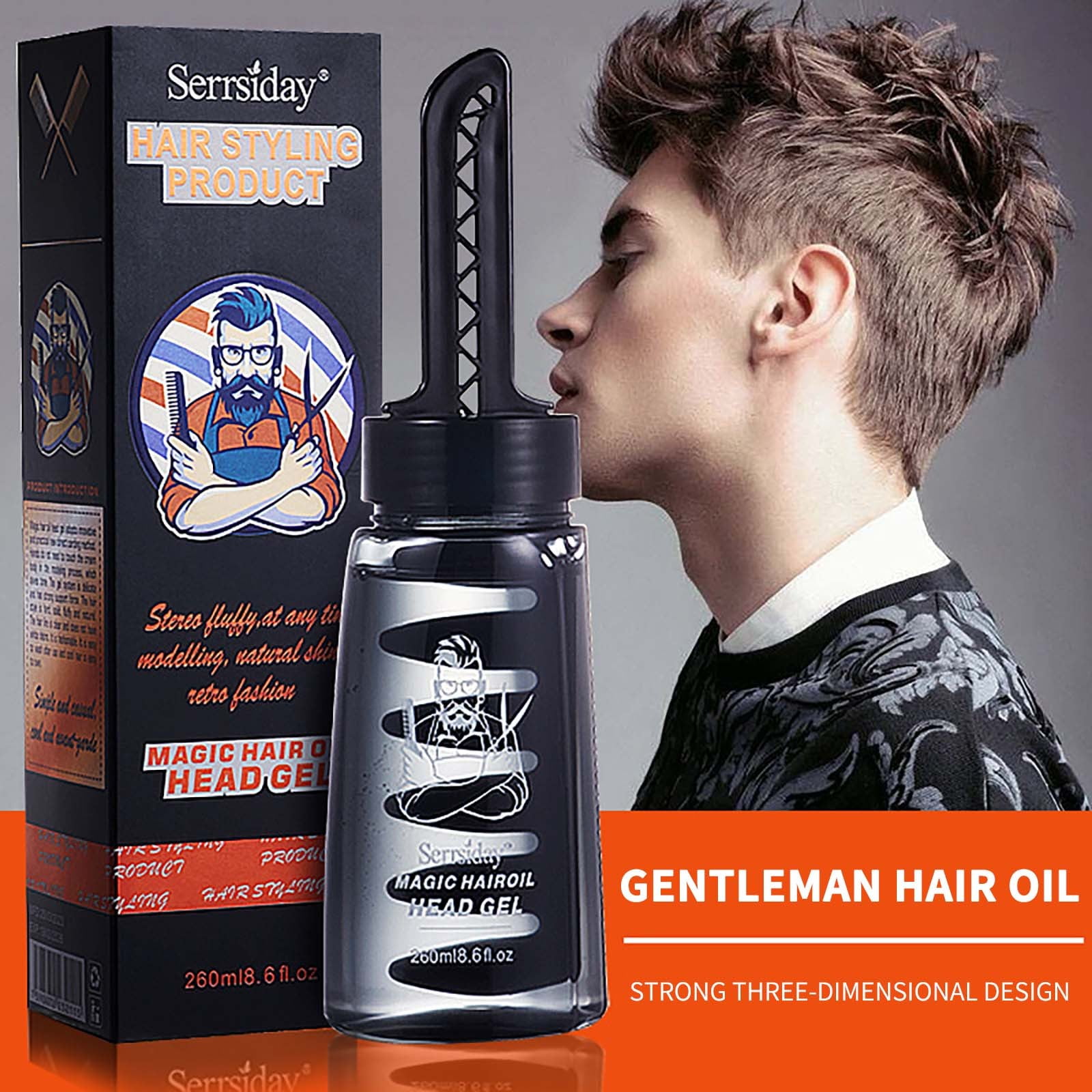 Gzwccvsn Comb Cool Back Hair Oil Styling Gel Cream Refreshing ...