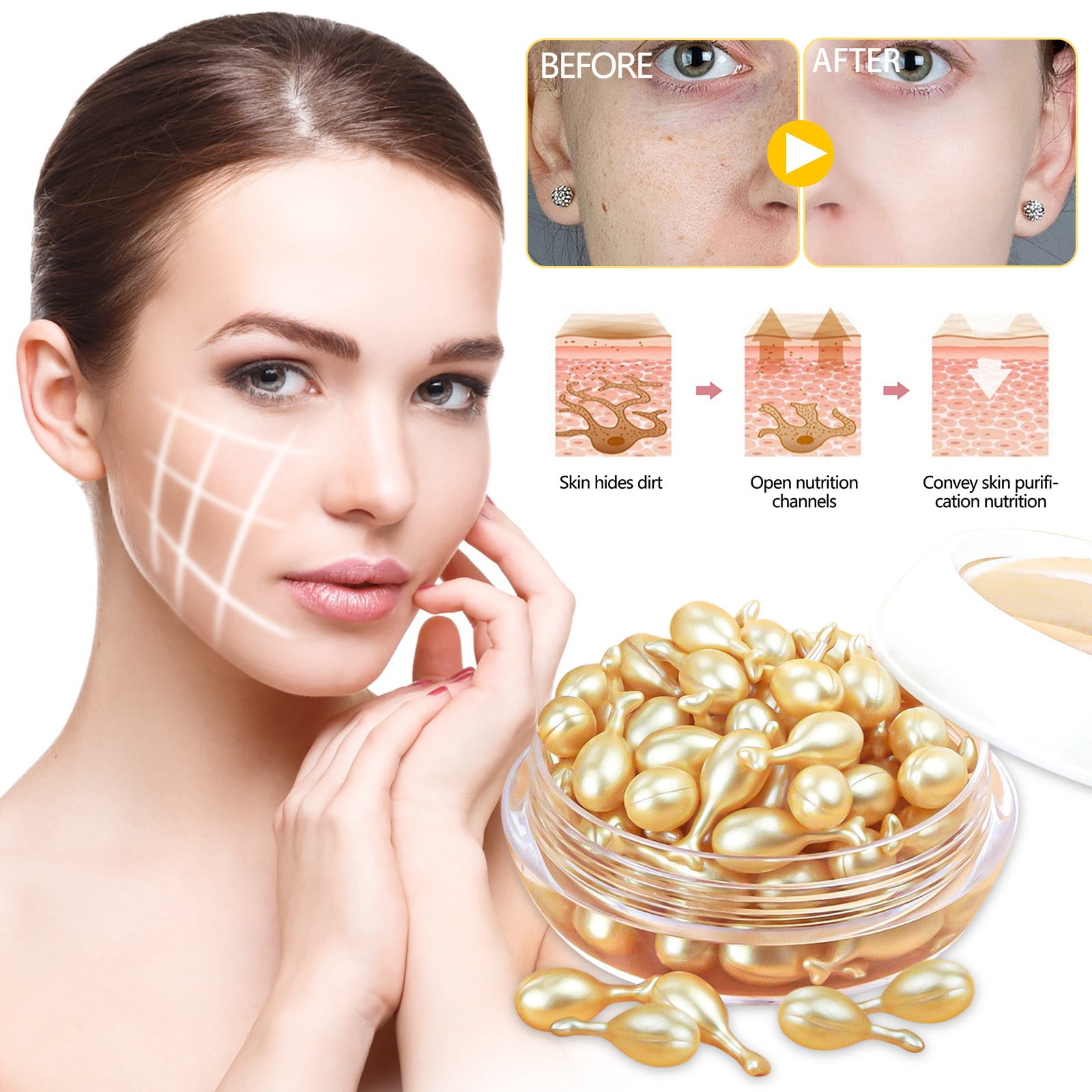 Gzwccvsn Fullerene Placenta Essence Hydrating Smearable Facial Essence ...