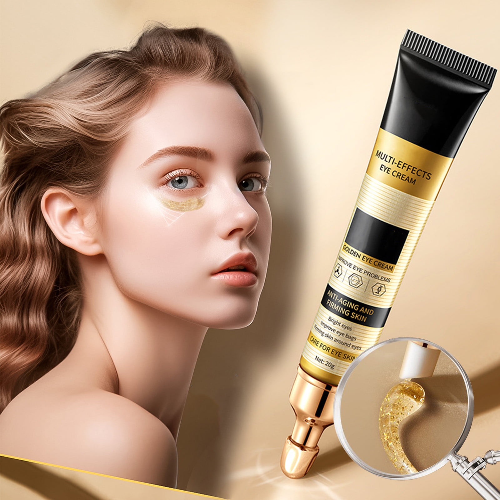 Gzwccvsn Hyaluronic Hydrating Eye Gel Cream Reduces Dark Circles ...