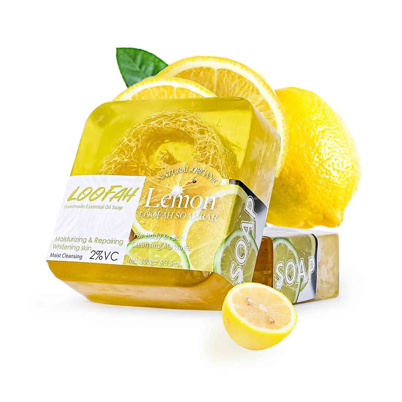 Gzwccvsn Lemon Soap Bars for Dark Spots Turmeric Soap Bar for Face and ...