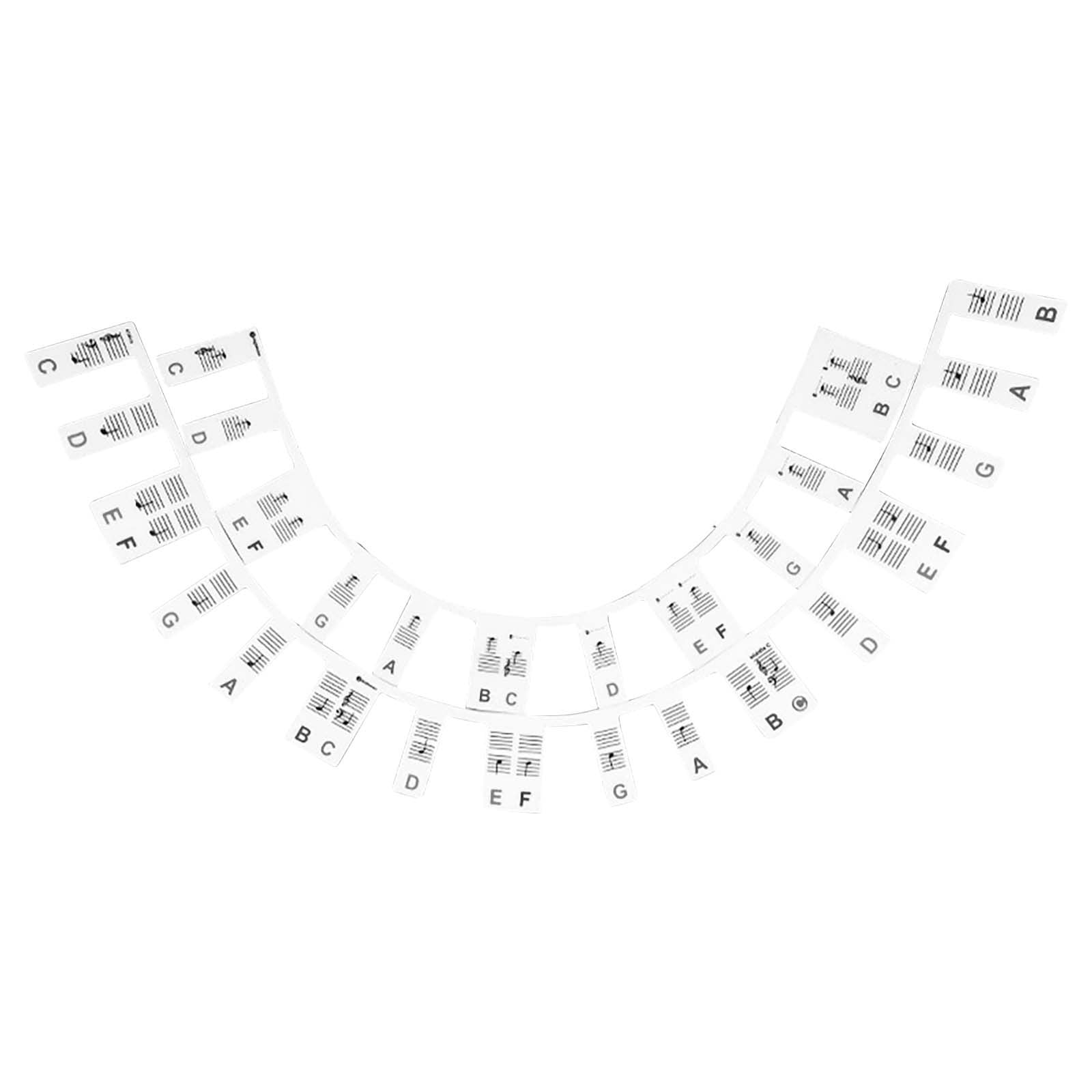 Gzwccvsn Removable Piano Keyboard Note Labels for 61 Keys Reusable ...