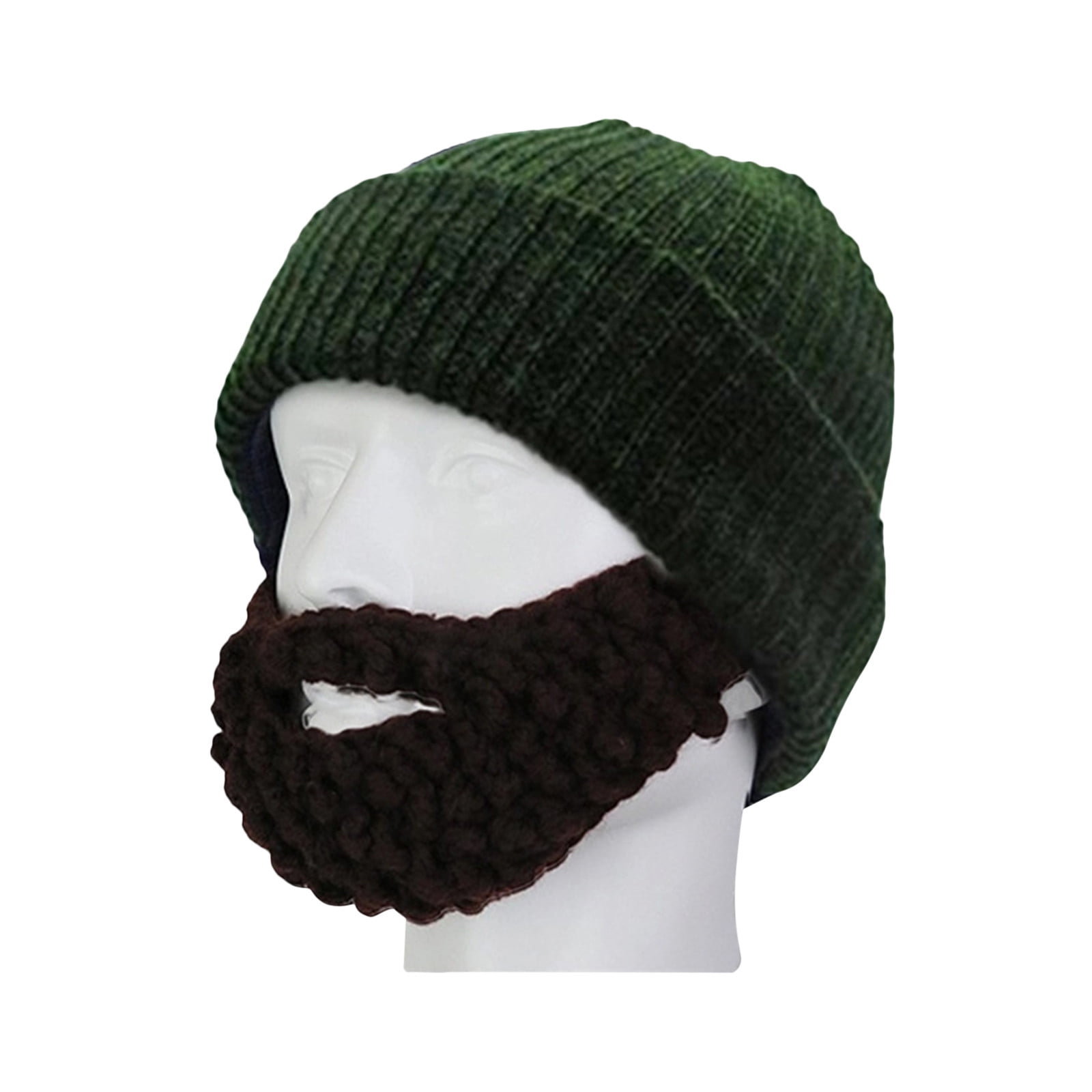 Gzwccvsn Unisex Wacky Beard Hat Knitted Yarn Hip-hop Funny Big Beard ...