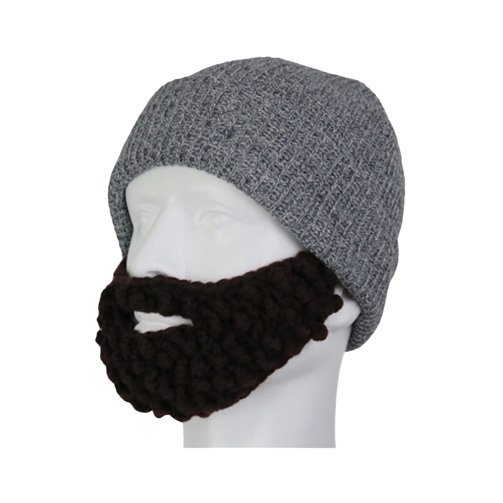Gzwccvsn Unisex Wacky Beard Hat Knitted Yarn Hip-hop Funny Big Beard ...