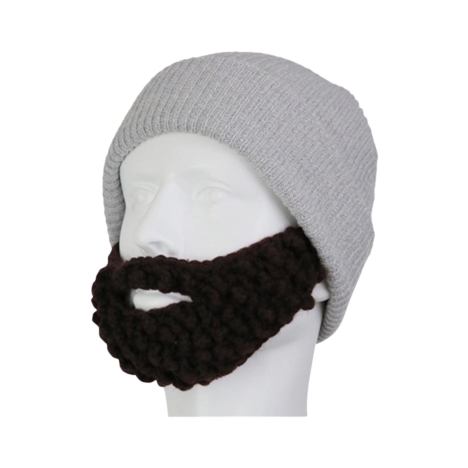 Gzwccvsn Unisex Wacky Beard Hat Knitted Yarn Hip-hop Funny Big Beard ...