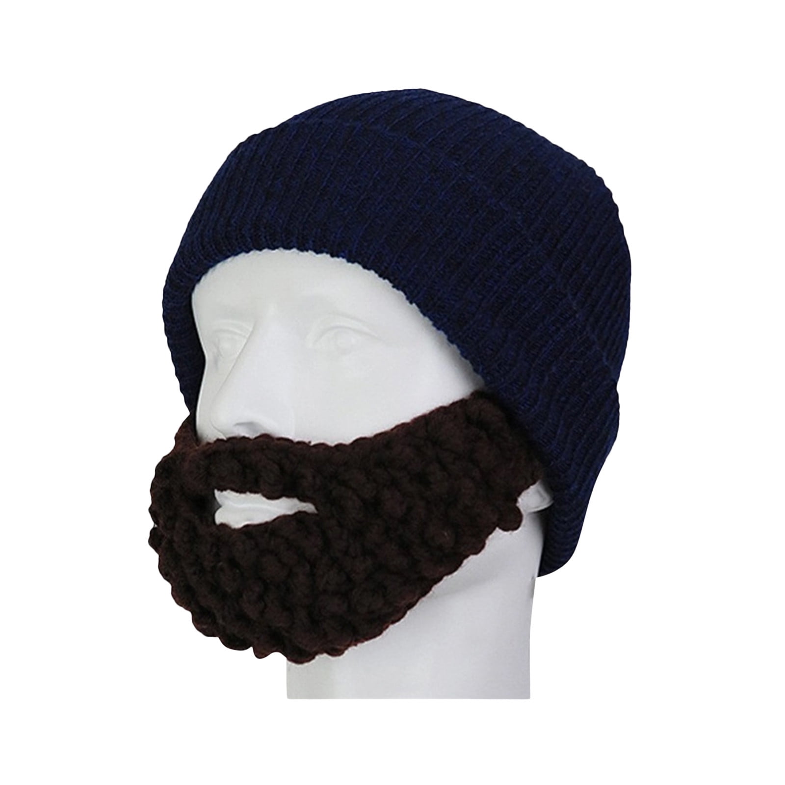 Gzwccvsn Unisex Wacky Beard Hat Knitted Yarn Hip-hop Funny Big Beard ...