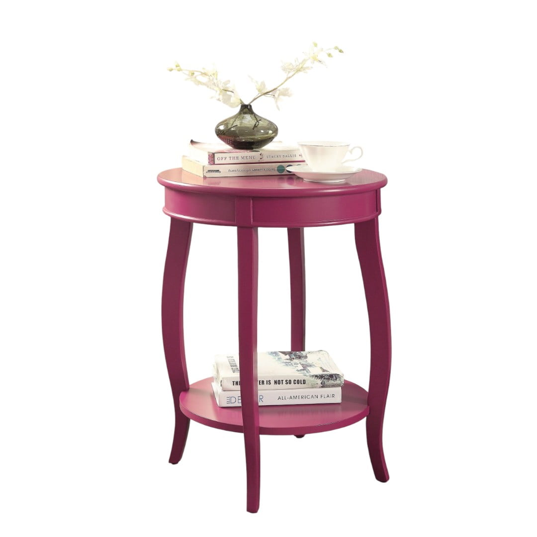 Gzxs 18" Round Side Table, 2-Tier End Table, Small Circle Nightstand ...