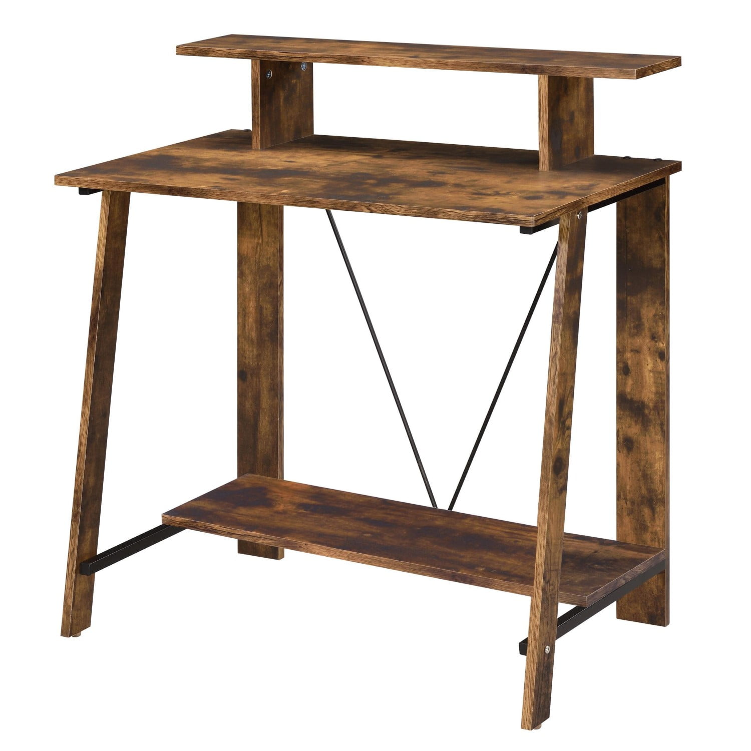 Gzxs 32 Inch Home Office Computer Desk with Shelf and Riser in ...