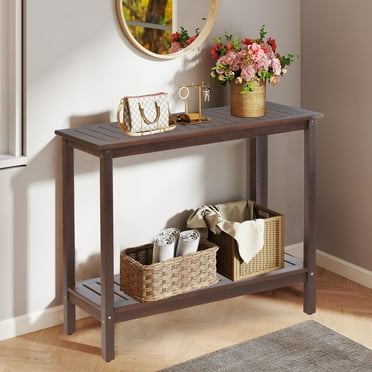 International Caravan Segovia Accent Patio Side Iron Console Table ...
