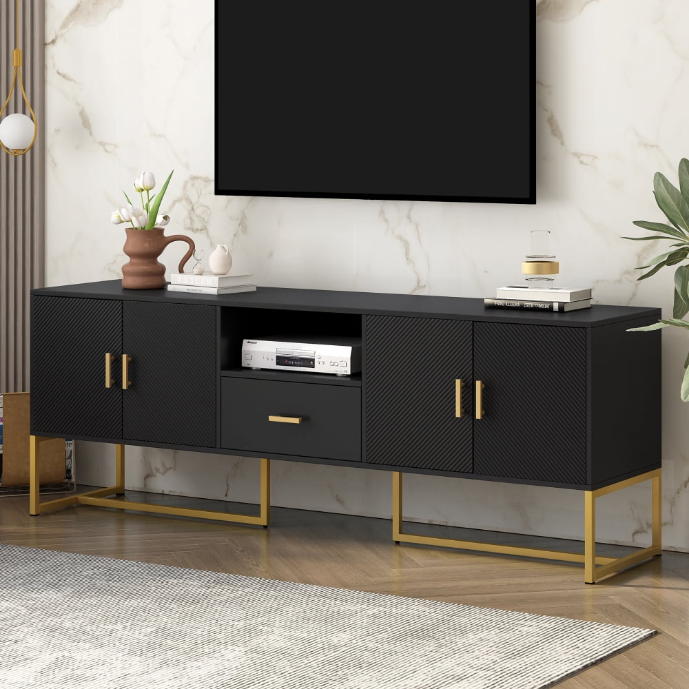 Gzxs 68.9 Inch TV Stand, Modern Entertainment Center with Storage for ...