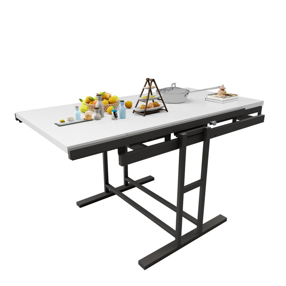 Gzxs Dining Table for 6 People, Convertible 55 INCH Multi-Functional ...