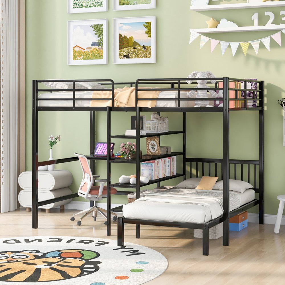 L Shaped Bunk Bed Twin Over Fullnull
