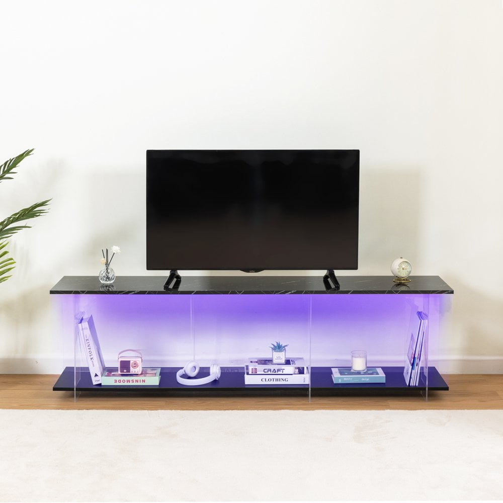 Gzxs LED TV Stand for 69 Inch TVs, Gaming Entertainment Center with ...