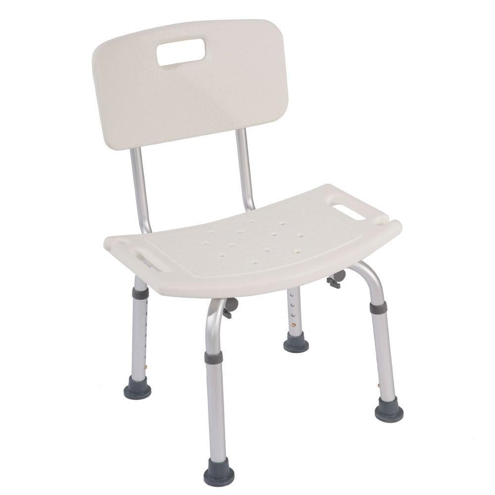 Gzxs Medical Tool-Free Assembly Bath Chair, 7 Levels Height-Adjustable ...
